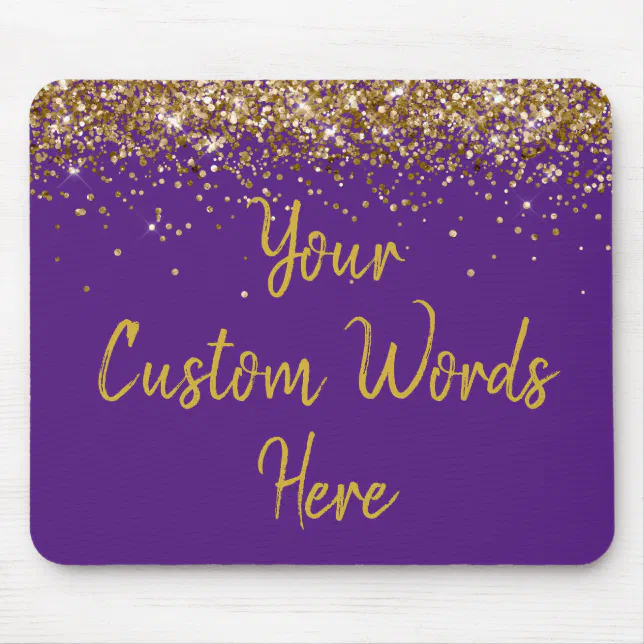 Personalized Purple Gold Assistant Birthday Gift Mouse Pad | Zazzle