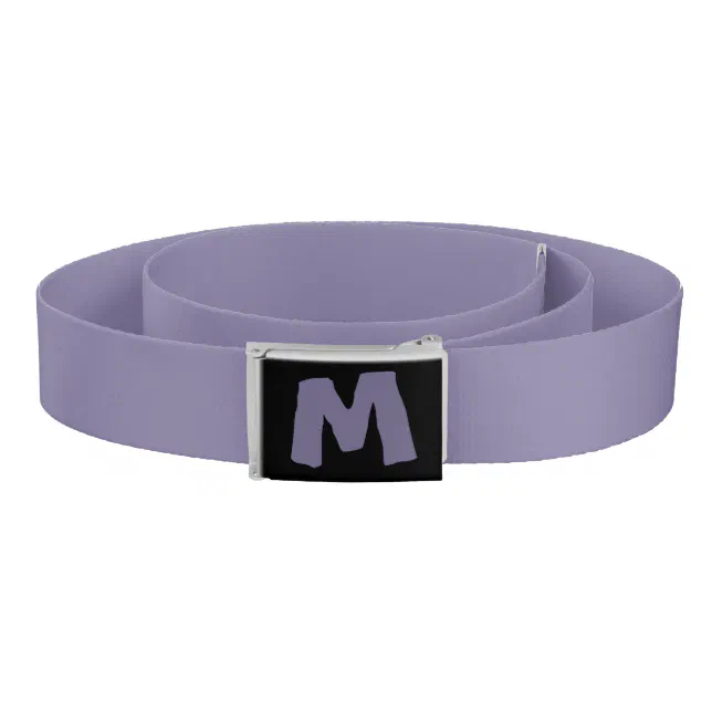 Personalized Purple Initial Cartoon Belt | Zazzle