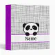 Personalized Purple Panda Bear School Binder | Zazzle