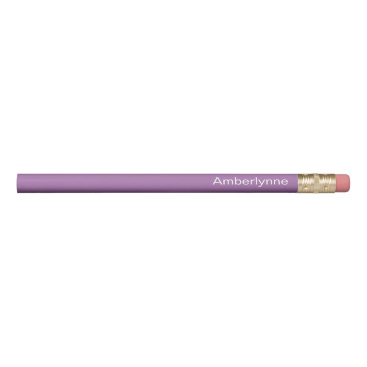 Personalized Purple Pencil | Zazzle