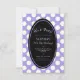 Personalized Purple Polka Dot Party Invitation | Zazzle