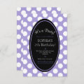 Personalized Purple Polka Dot Party Invitation | Zazzle