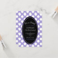 Personalized Purple Polka Dot Party Invitation | Zazzle