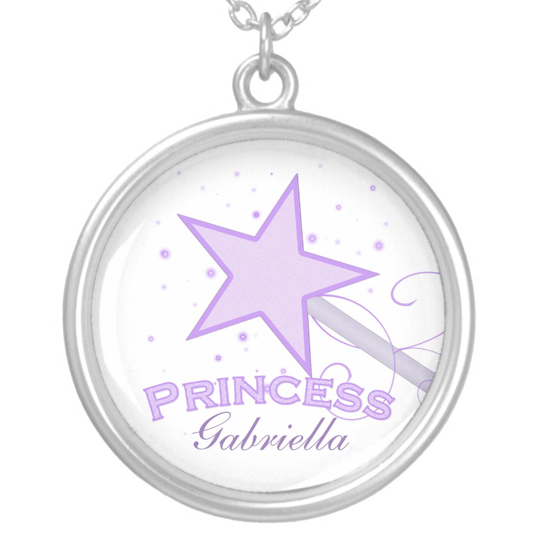 Personalized Purple Princess Necklace | Zazzle