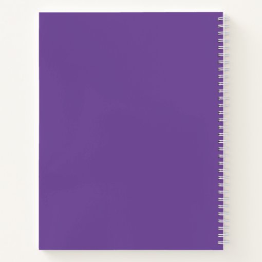 Personalized Purple School Subject Spiral Notebook | Zazzle
