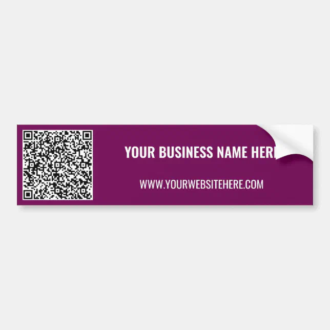 Personalized QR Code Bumper Sticker Custom Text | Zazzle