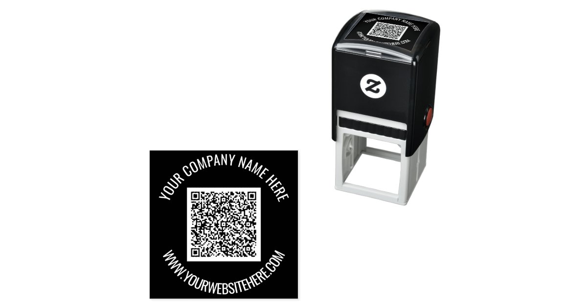 Personalized QR Code Custom Text and Colors Stamp | Zazzle Personalized QR Code Custom Text and Colors Stamp | Zazzle