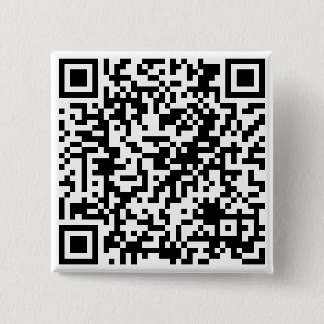 Personalized QR Code Custom URL Square Button | Zazzle