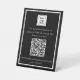 Personalized QR Code Desk Stand Pedestal Sign | Zazzle