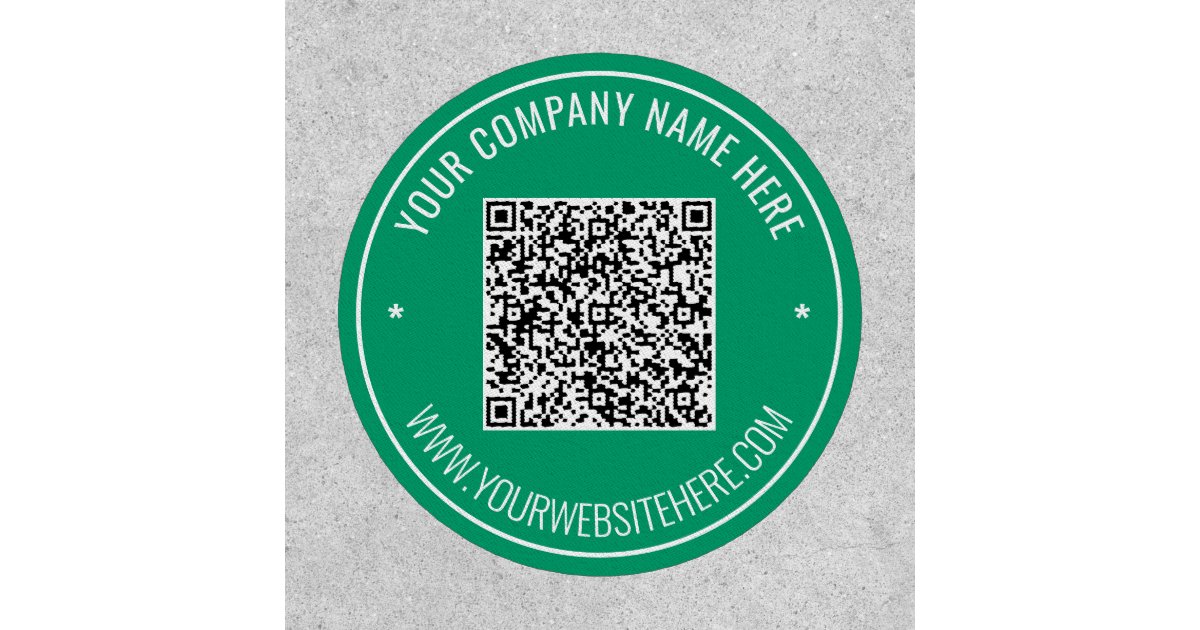Personalized QR Code Patch Custom Text and Colors | Zazzle