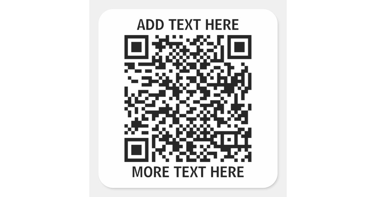 Personalized QR Code Square Sticker | Zazzle