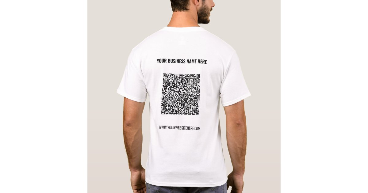 Personalized QR Code T-Shirt with Custom Text | Zazzle