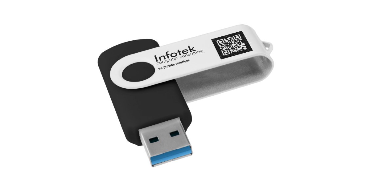 personalized qr code usb flash drive | Zazzle