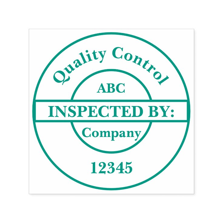 Personalized Quality Control Self Inking Stamp | Zazzle