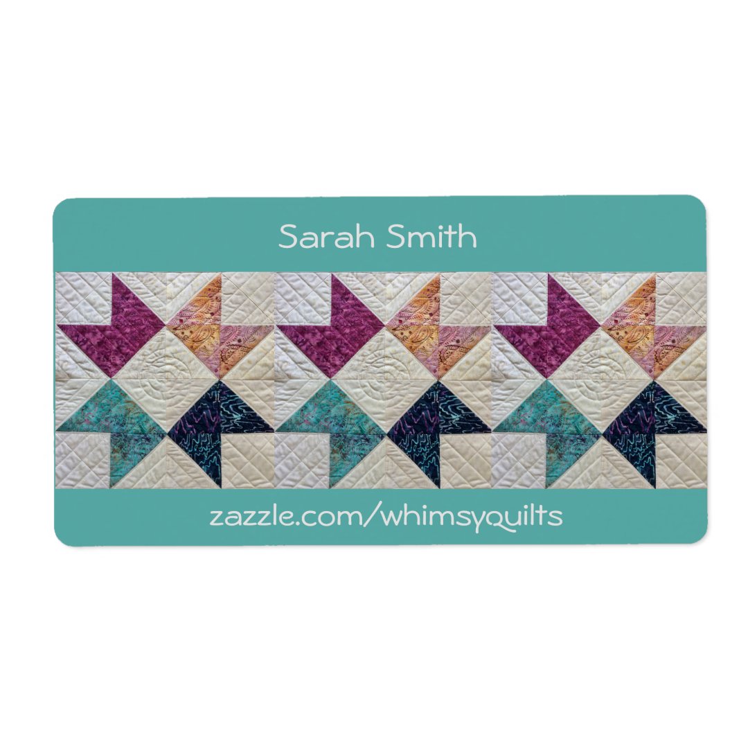 Personalized Quilt Stickers | Zazzle