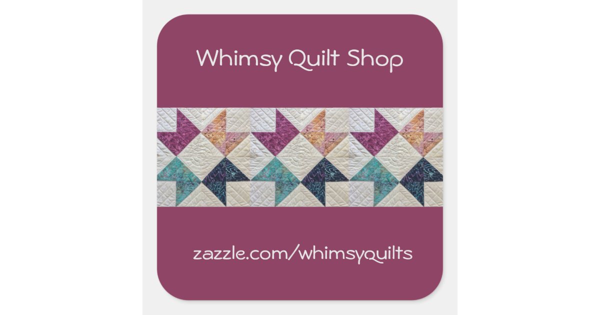 Personalized Quilt Stickers | Zazzle