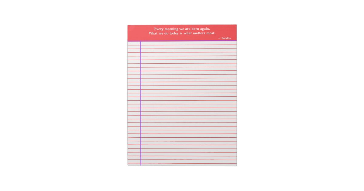 Personalized Quotation Notepad, Red & Purple Notepad | Zazzle