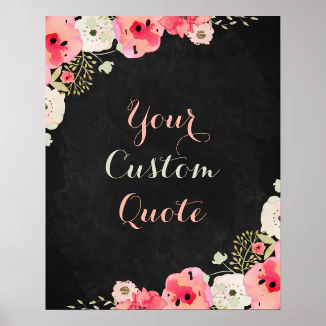 Personalized quote Custom quote print Chalkboard | Zazzle