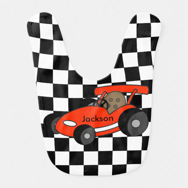 Personalized Race Car Bib | Zazzle