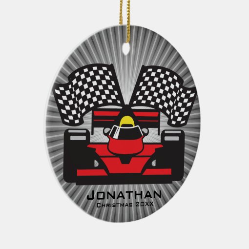 Personalized Race Car Ornament | Zazzle