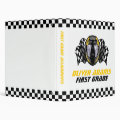 Personalized Racing Driver Helmet 3 Ring Binder | Zazzle