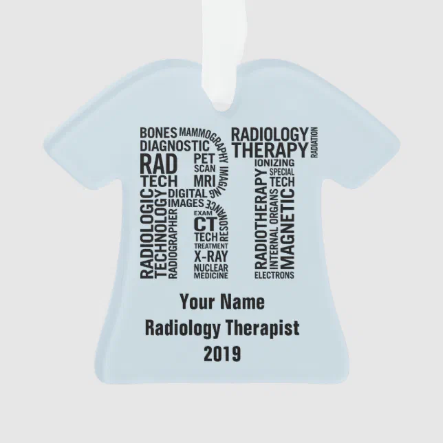 Personalized Rad Tech RT Radiology Technologist Ornament | Zazzle