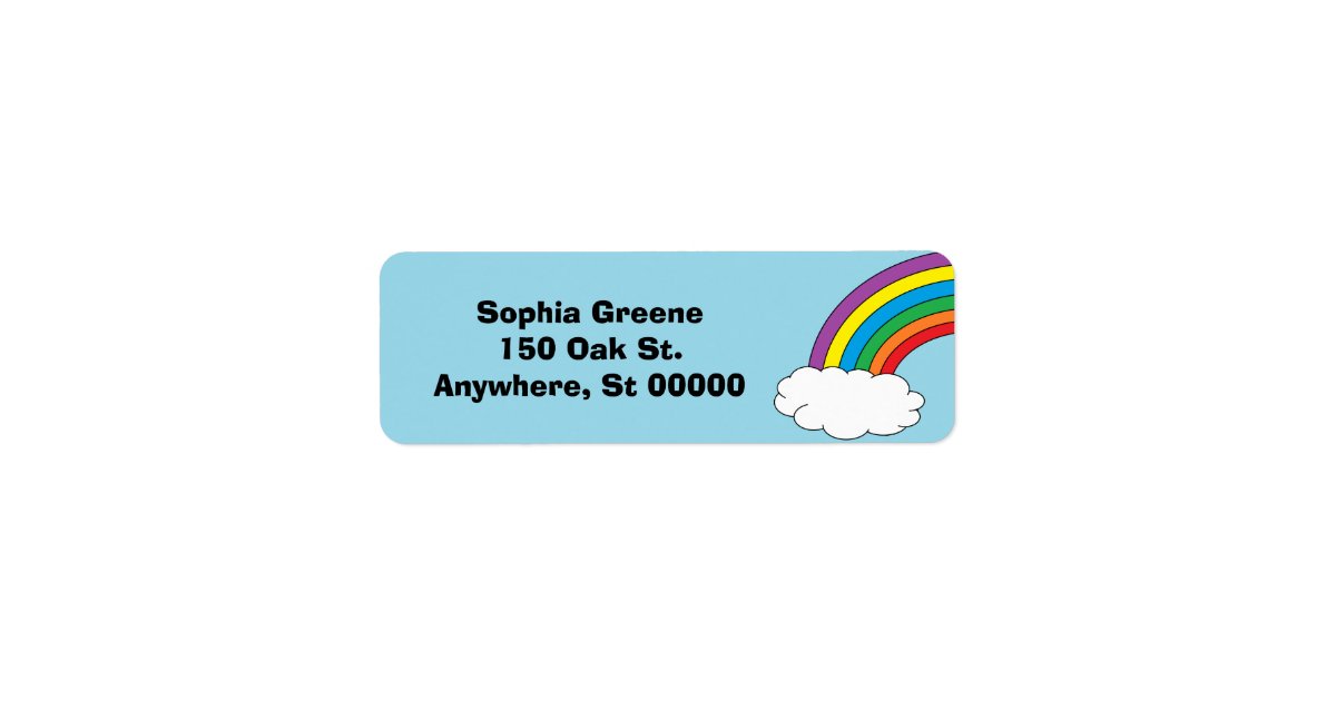 Personalized Rainbow Address Labels | Zazzle