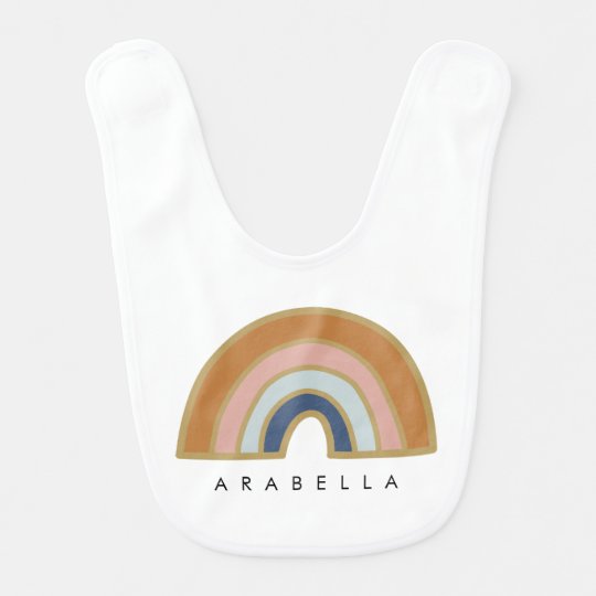 Personalized Rainbow Baby Bib | Zazzle.com