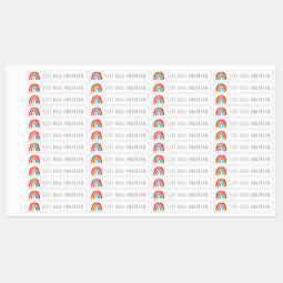 Personalized Rainbow Back to School Kid's Labels | Zazzle