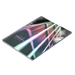 Personalized Rainbow Bass Guitar Music Notebook | Zazzle