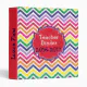 Personalized Rainbow Chevron Teacher Binder | Zazzle