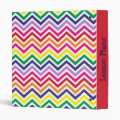 Personalized Rainbow Chevron Teacher Binder | Zazzle