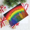 Personalized Rainbow Christmas Tree Holiday Card | Zazzle