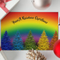 Personalized Rainbow Christmas Tree Holiday Card | Zazzle