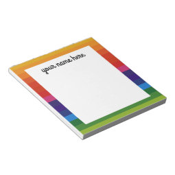 Personalized Rainbow Notepad | Zazzle