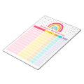 Personalized Rainbow Reading Log Homeschool Log Notepad | Zazzle