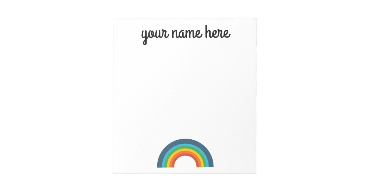 Personalized Rainbow Stationery Notepad | Zazzle