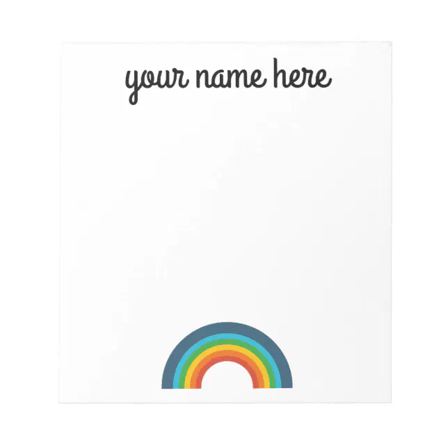Personalized Rainbow Stationery Notepad | Zazzle