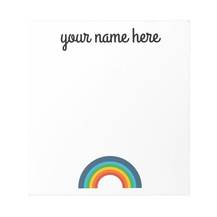 Personalized Rainbow Stationery Notepad | Zazzle.com