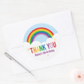 Personalized Rainbow Thank You Round Sticker | Zazzle