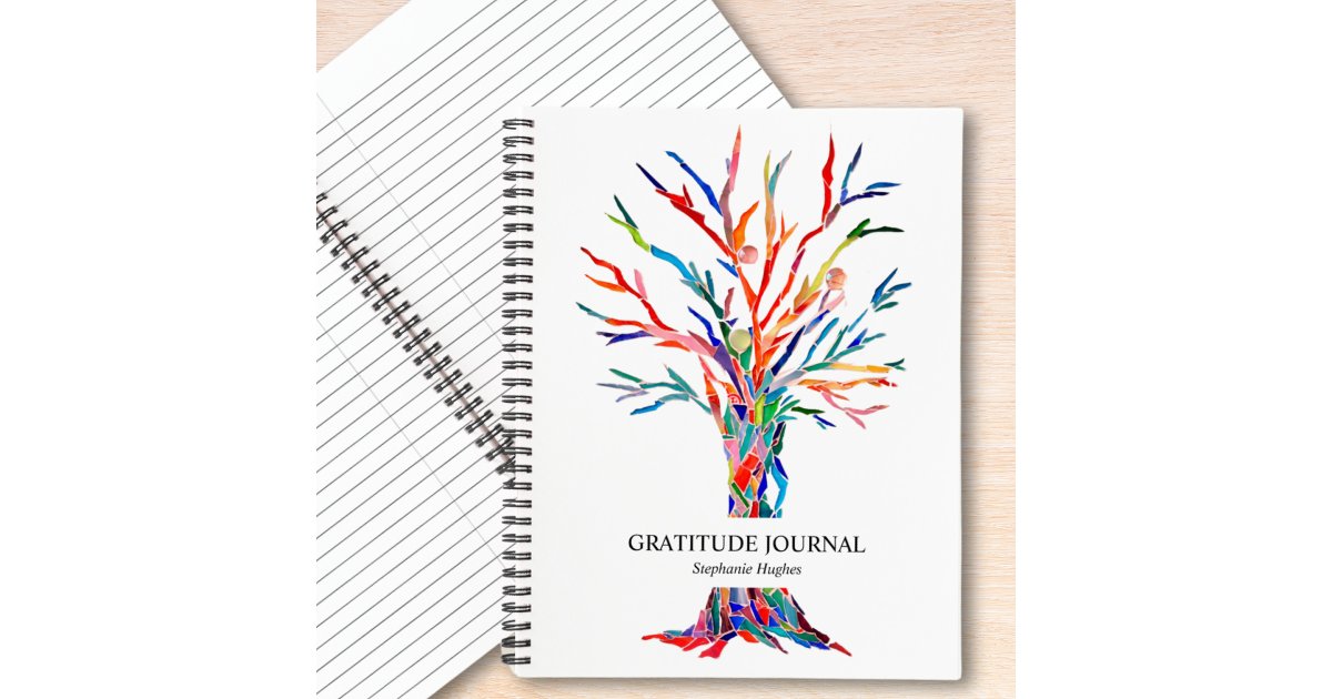 Personalized Rainbow Tree Gratitude Journal | Zazzle