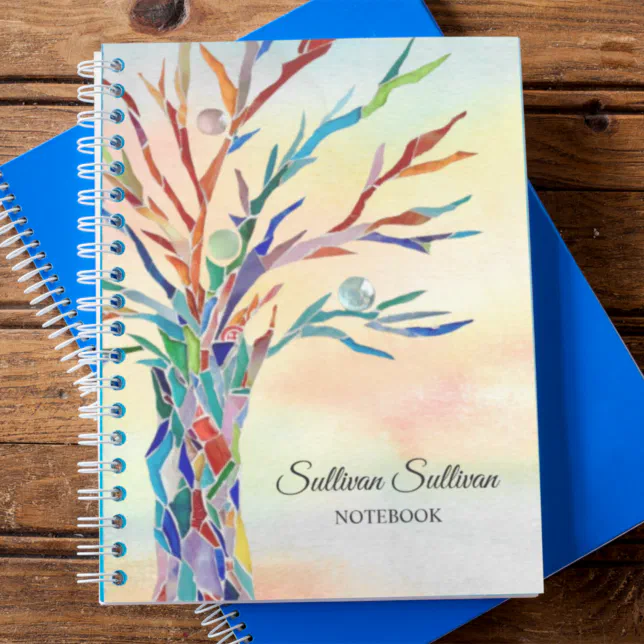 Personalized Rainbow Tree Notebook | Zazzle