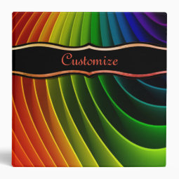 Personalized Rainbow Twist Binder | Zazzle
