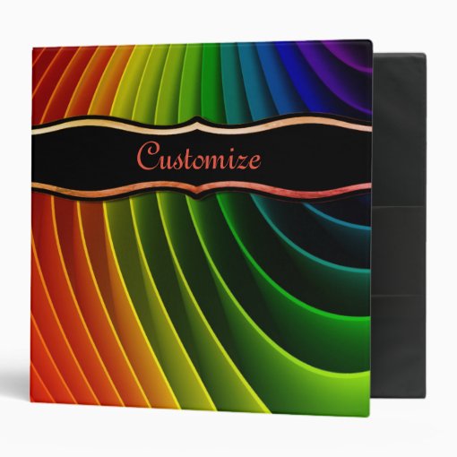 Personalized Rainbow Twist Binder | Zazzle