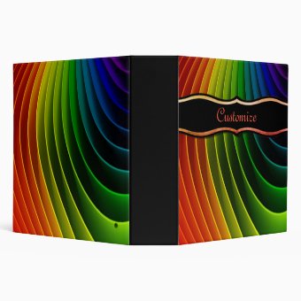 Personalized Rainbow Twist Binder | Zazzle