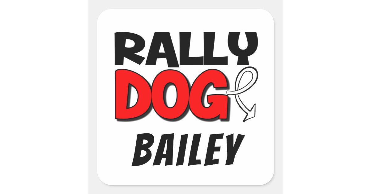 Personalized Rally Dog Obedience Sport Square Sticker | Zazzle