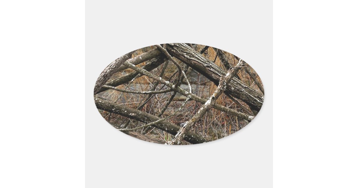 Personalized Real Camo / Camouflage (customizable) Oval Sticker | Zazzle