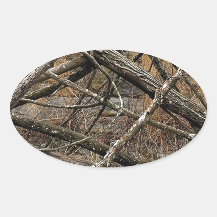Personalized Real Camo / Camouflage (customizable) Oval Sticker ...
