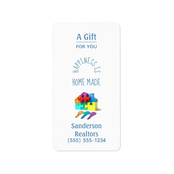 Personalized Realtor Hand Sanitizer House Label | Zazzle