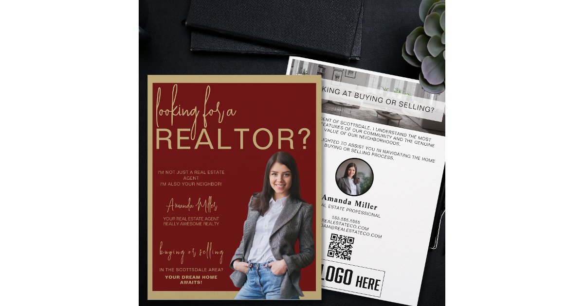 Personalized Realtor QR Code Real Estate Marketing Flyer | Zazzle